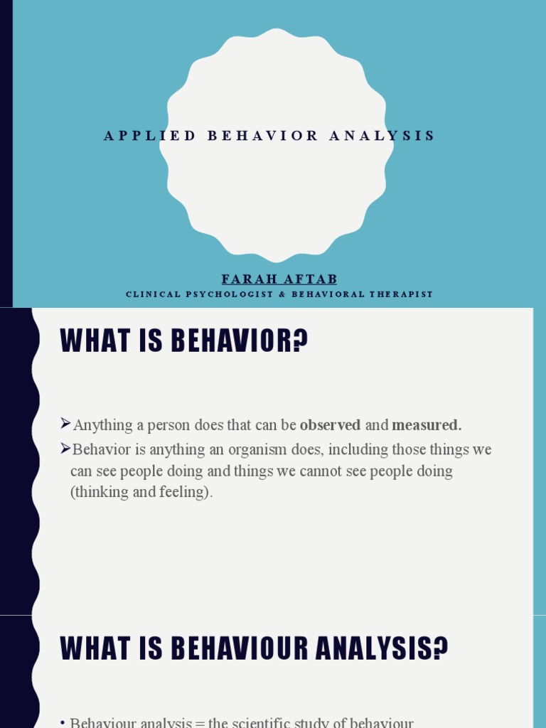 ABA Workshop Slides | PDF | Reinforcement | Behavior