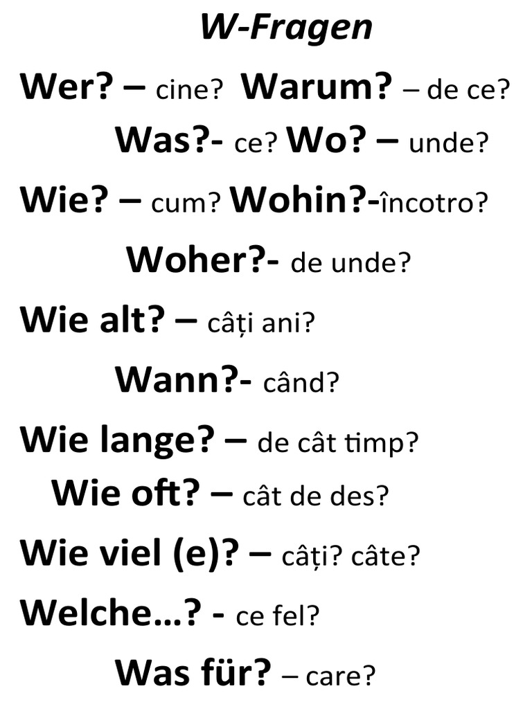 W Fragen | PDF