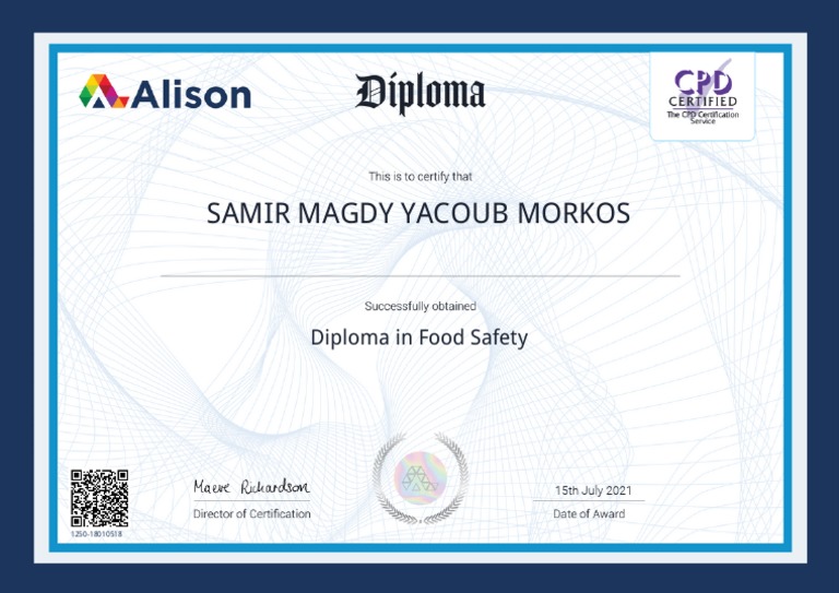 Alison - Diploma 1250 18010518new | PDF