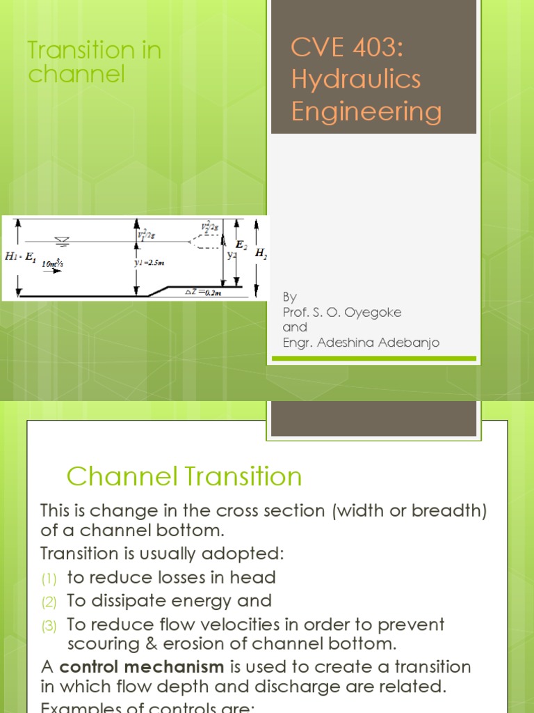 Transition in Open Channel Flow | PDF | Spillway | Hydrology