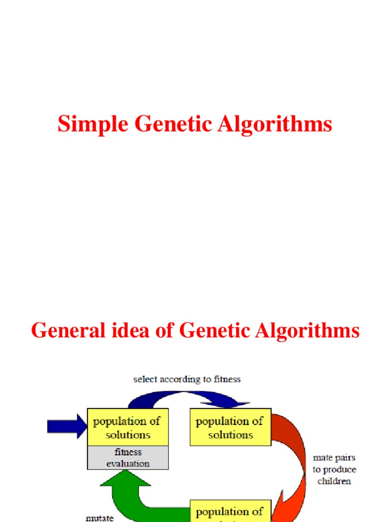 Lect3 Simple Genetic Algorithms Pdf Genetic Algorithm Algorithms And Data Structures