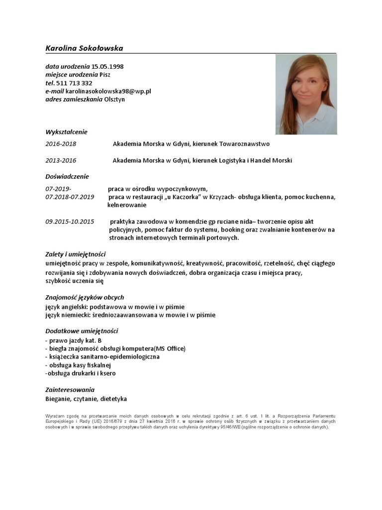 Karolina CV | PDF