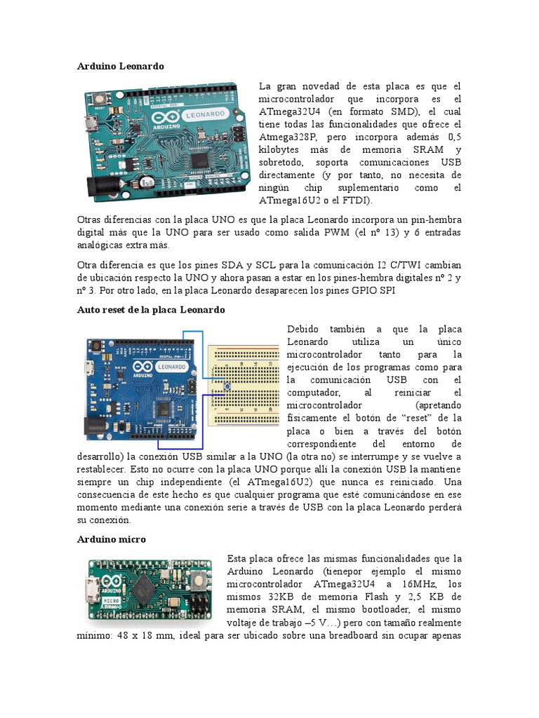 Arduino Leonardo | PDF | Arduino | Microcontrolador