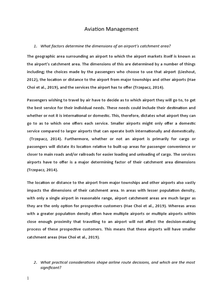 Aviation Managment Essay | PDF | Low Cost Carrier | Employment