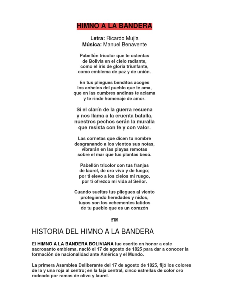 Himno A La Bandera | PDF