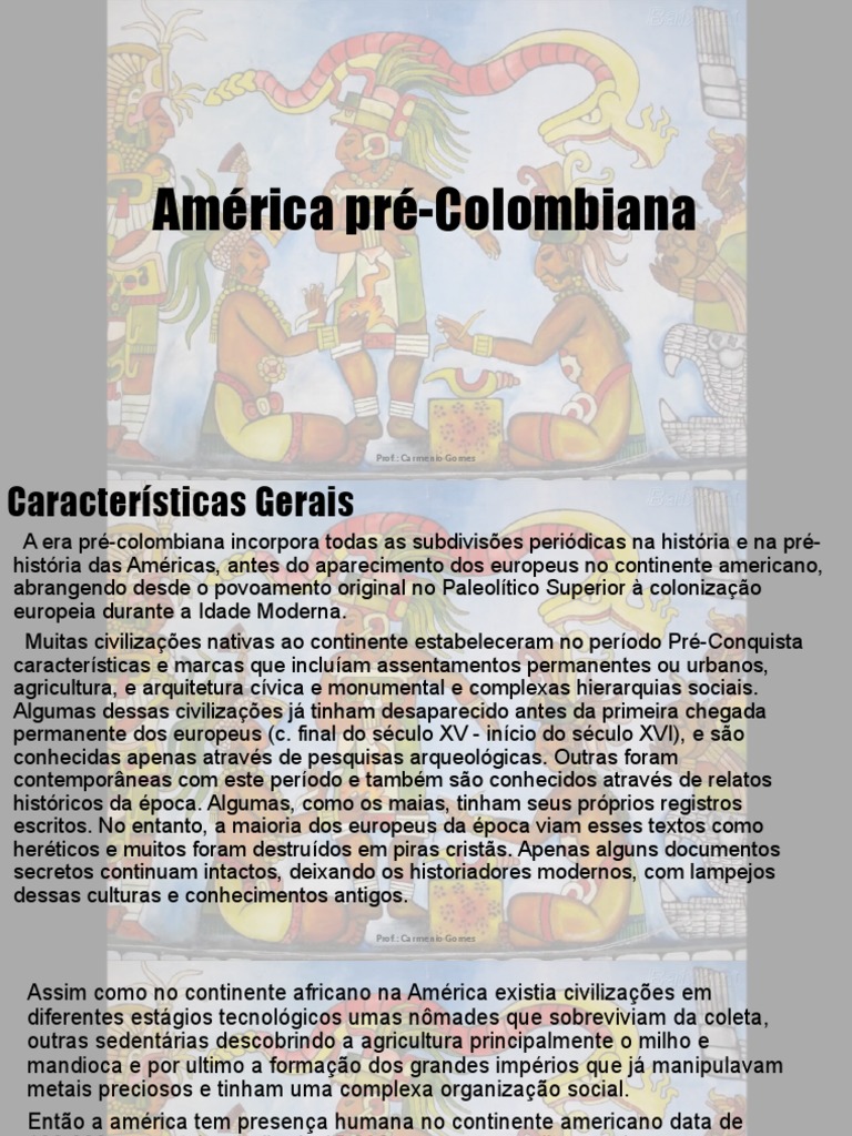 Povo Pré Colombianos | PDF | Império Inca | Era Pré-colombiana