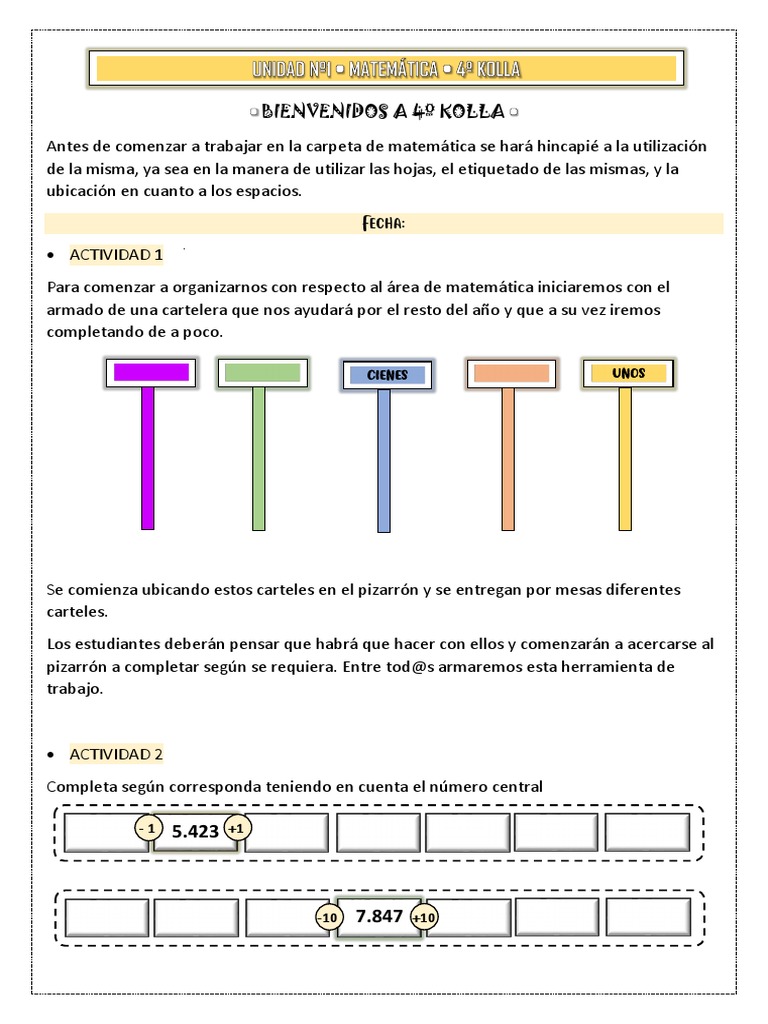 1) Unidad 1 - Matematica 4º | PDF | Finanzas internacionales | Mercado ...