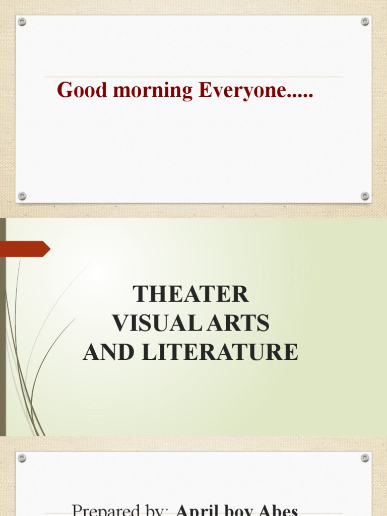 Theater, Visual, Literature | PDF | The Arts | Theatre