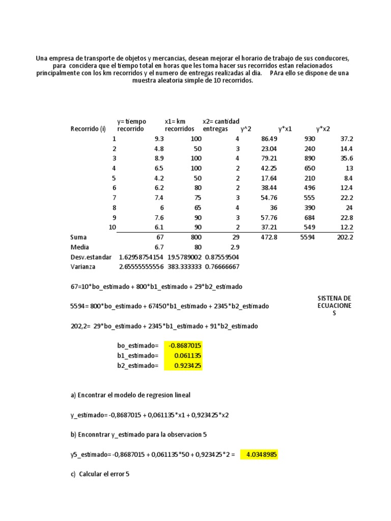 Ejercicio Regresion Multiple | PDF | Estadísticas aplicadas | Inferencia