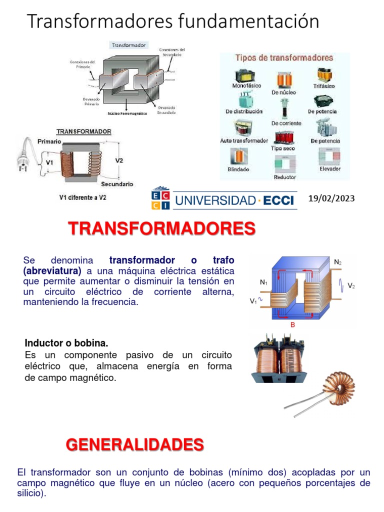 Tipos y Funcionamiento de Transformadores | PDF | Transformador | Inductor