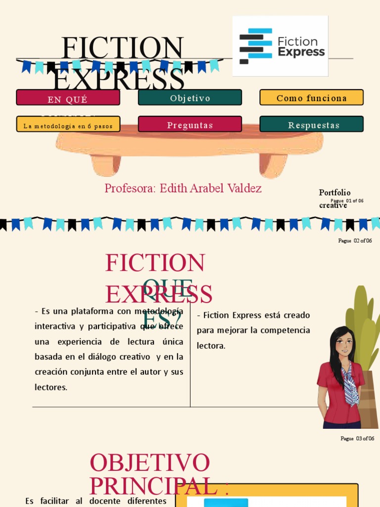 Presentacion, Fiction Express | PDF | Comprensión lectora | Aprendizaje