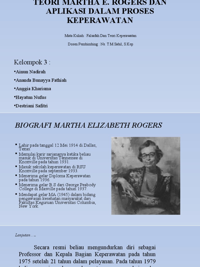 Teori Keperawatan Martha E. Rogers | PDF | Sains & Matematika