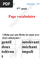 Présentation Module 7 5ème Année Primaire | PDF | Évolution de carrière | Maison et jardin