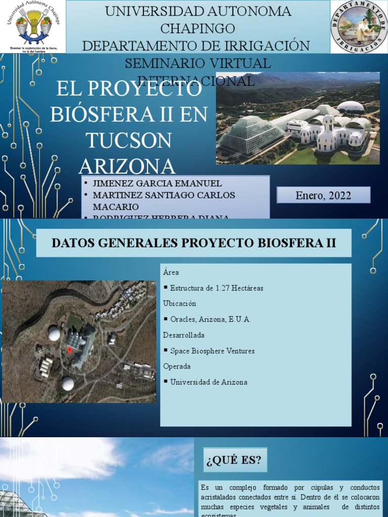 Proyecto Biosfera II: Un experimento pionero para estudiar la ...