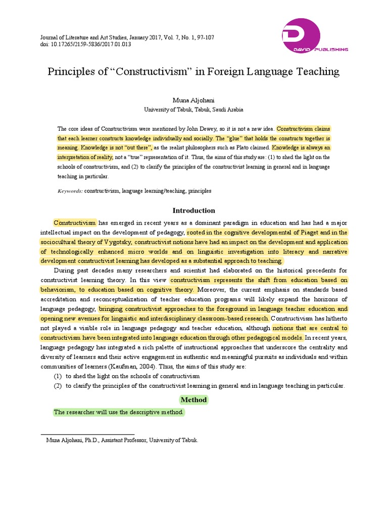 Principles Of Constructivism Unit2 Download Free Pdf