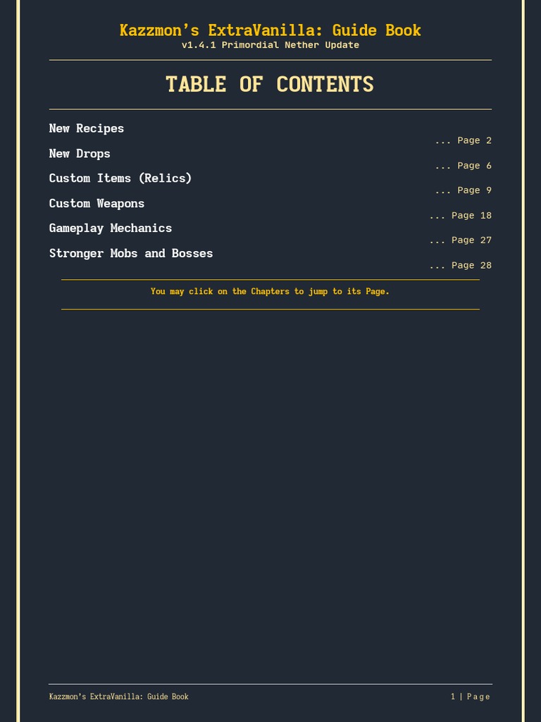ExtraVanilla Guide Book | PDF | Minecraft