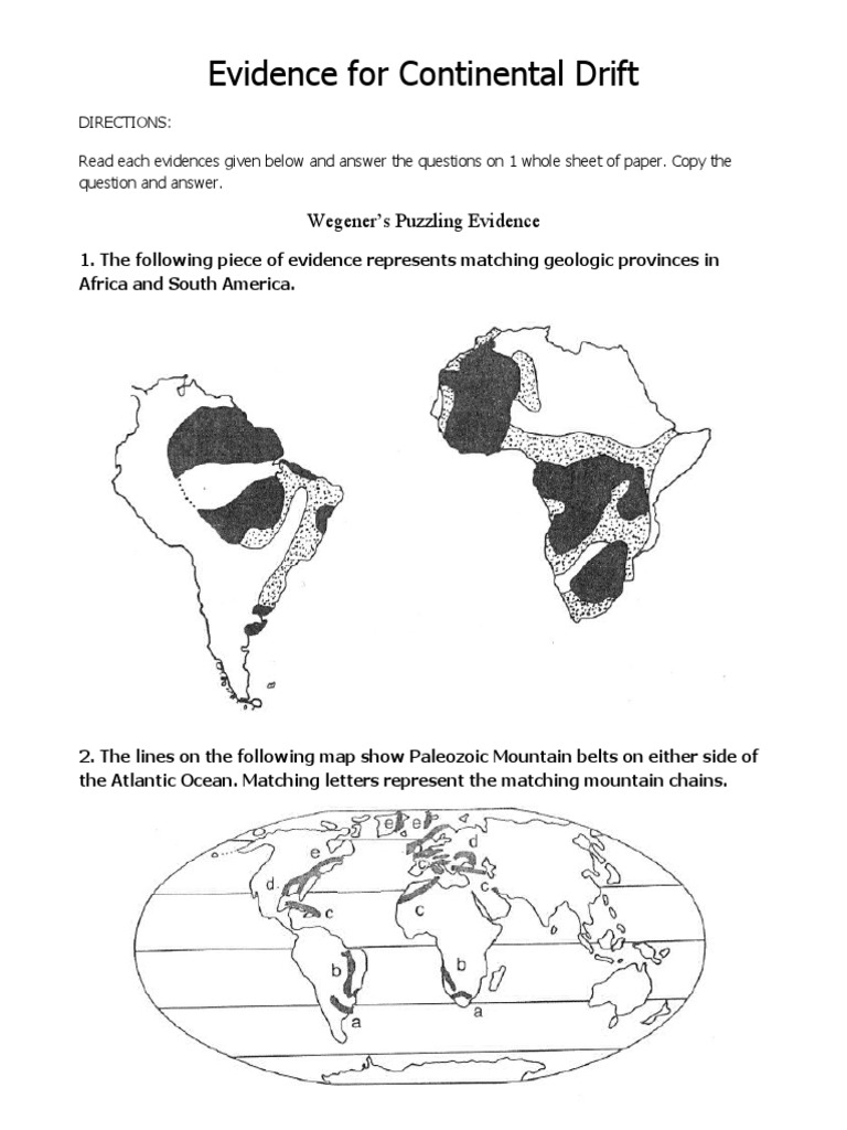 Evidence For Continental Drift | PDF