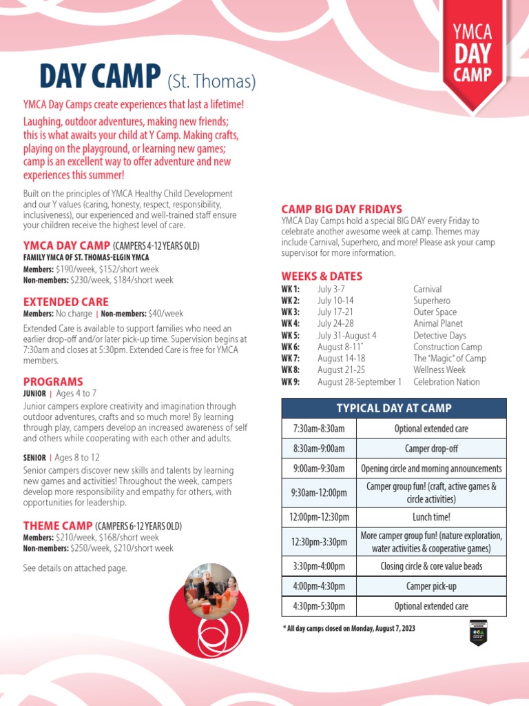 YMCA Day Camps Create Lifetime Memories | PDF | Ymca | Human Life Stages