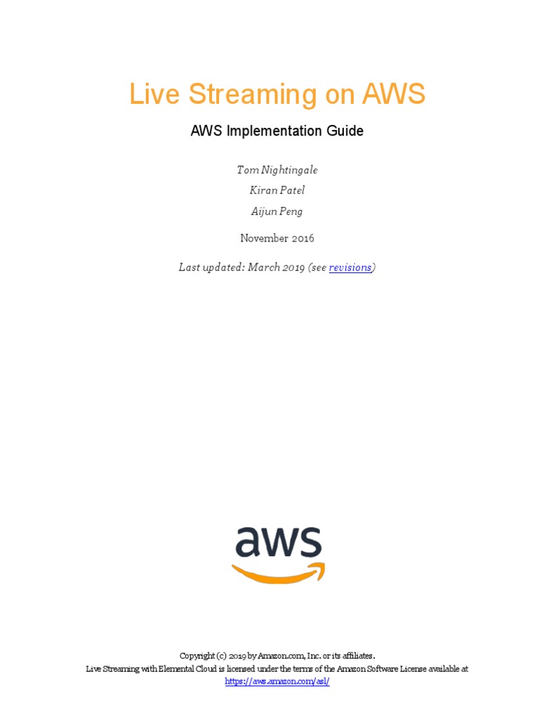 Live Streaming On Aws | PDF | Amazon Web Services | Streaming Media