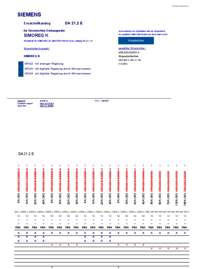 Siemens: Simoreg K | PDF