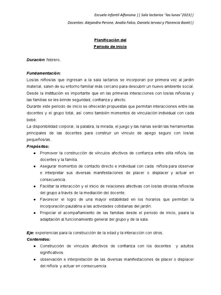 Periodo de Inicio | PDF