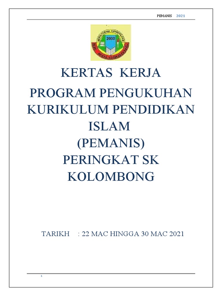 Kertas Kerja Pemanis | PDF
