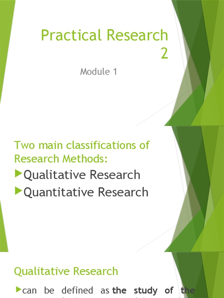 Practical Research 2 | PDF | Quantitative Research | Qualitative Research