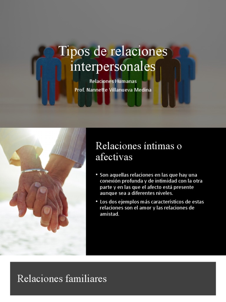 Tipos de Relaciones Interpersonales | PDF