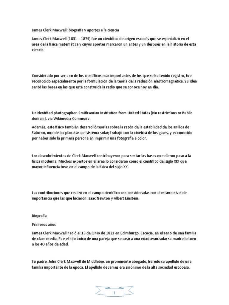 James Clerk Maxwell (Fisica) | PDF | Electromagnetismo | James Clerk ...