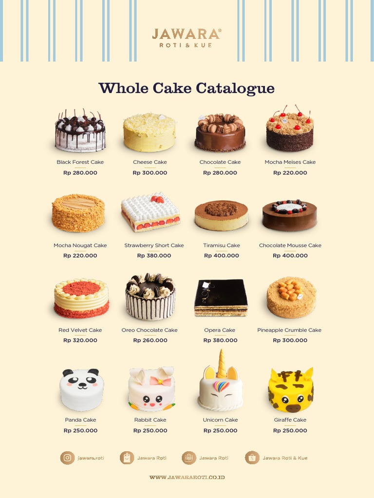 Jawara Whole Cake Catalogue | PDF