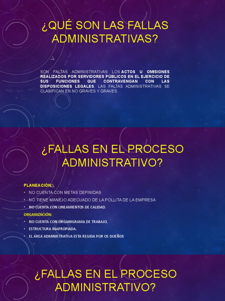 Qué Son Las Fallas Administrativas | PDF