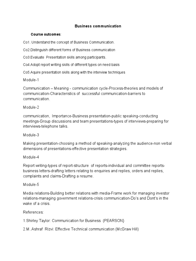 Business Communication | PDF