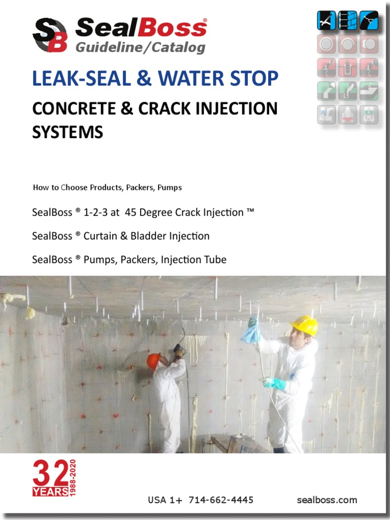 Sealboss Leak Seal Crack Injection Guideline | PDF | Valve | Polyurethane
