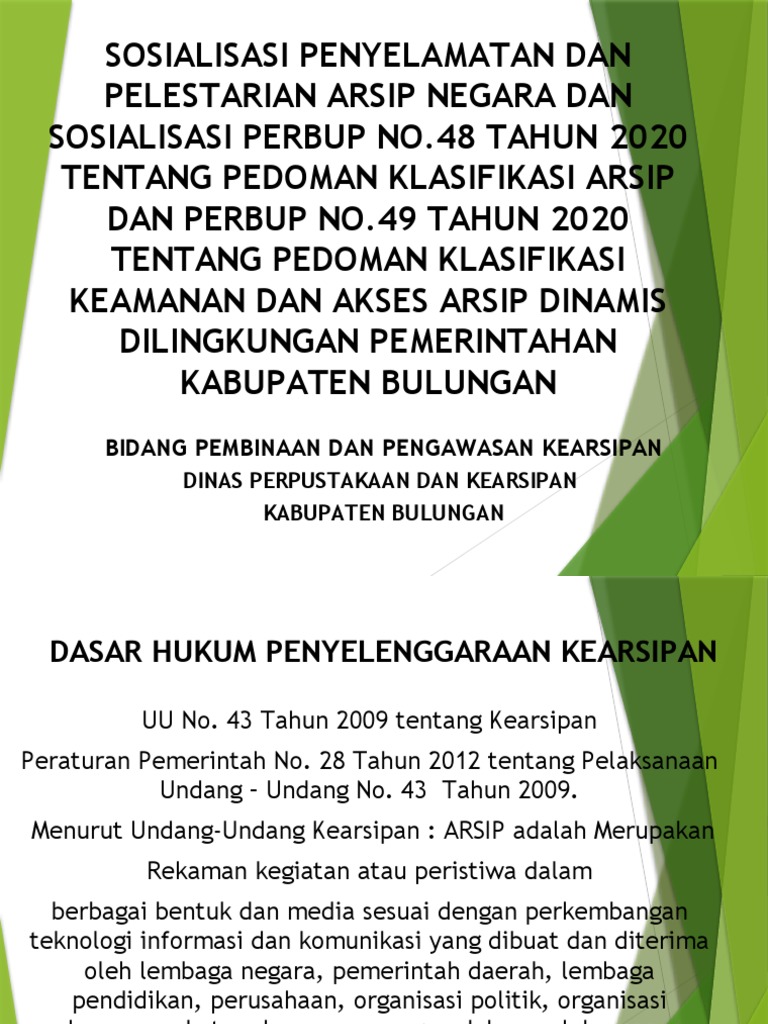 Sri Materi Sosialisasi Arsip Negara | PDF
