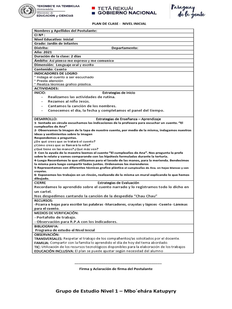 Plan Nivel Inicial-1 | PDF | Educación de la primera infancia | Maestros