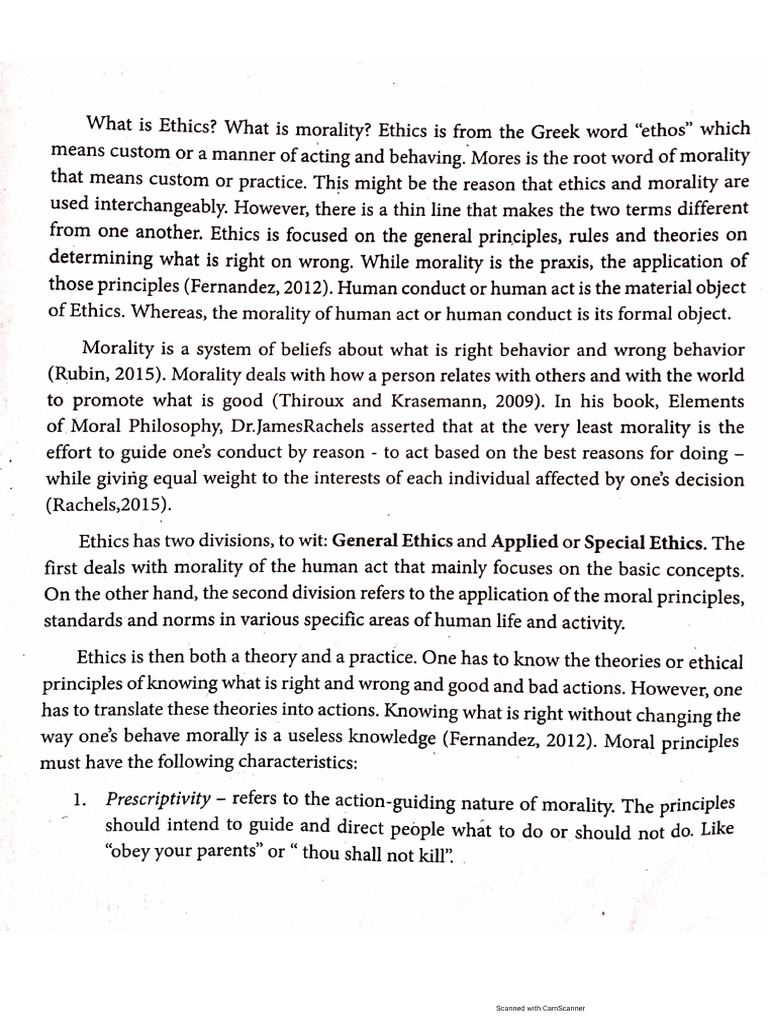 1 Introduction of Ethics | PDF
