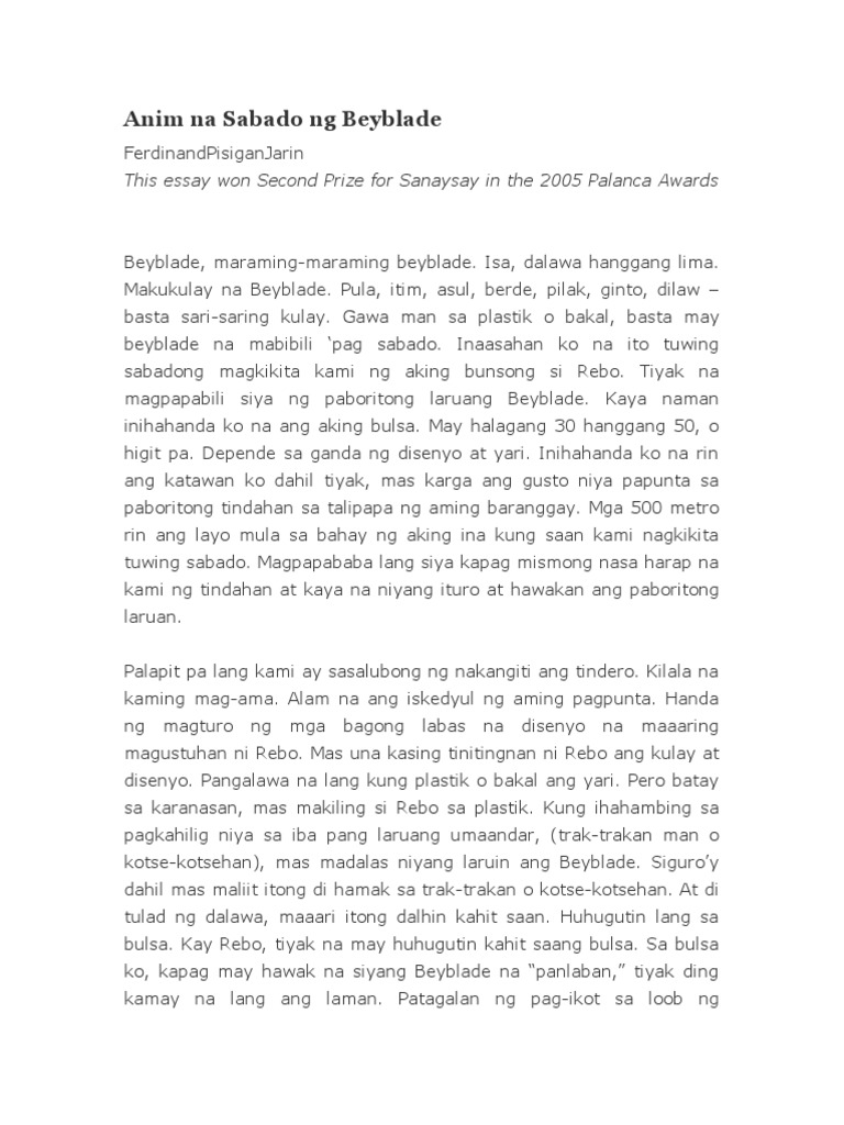 Anim Na Sabado NG Beyblade-Original | PDF