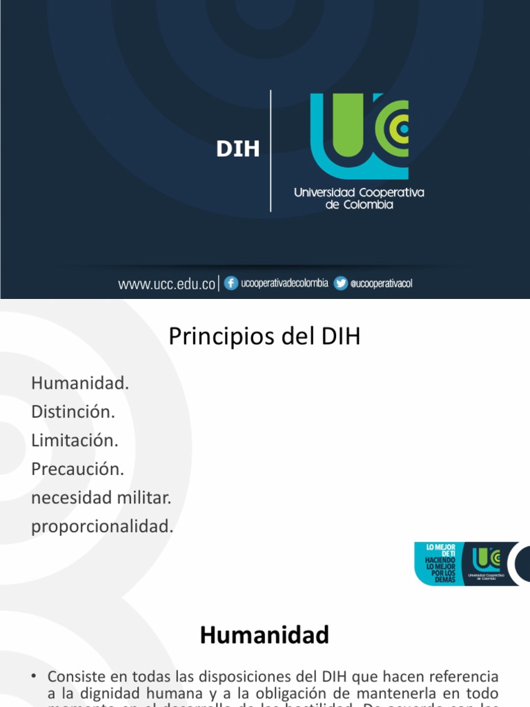 Principios Dih | PDF | Ley humanitaria internacional | Relaciones ...