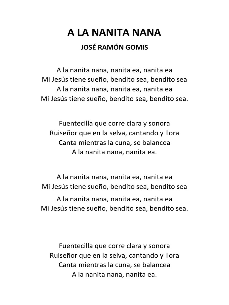 A La Nanita Nana - José Ramón Gomis | PDF