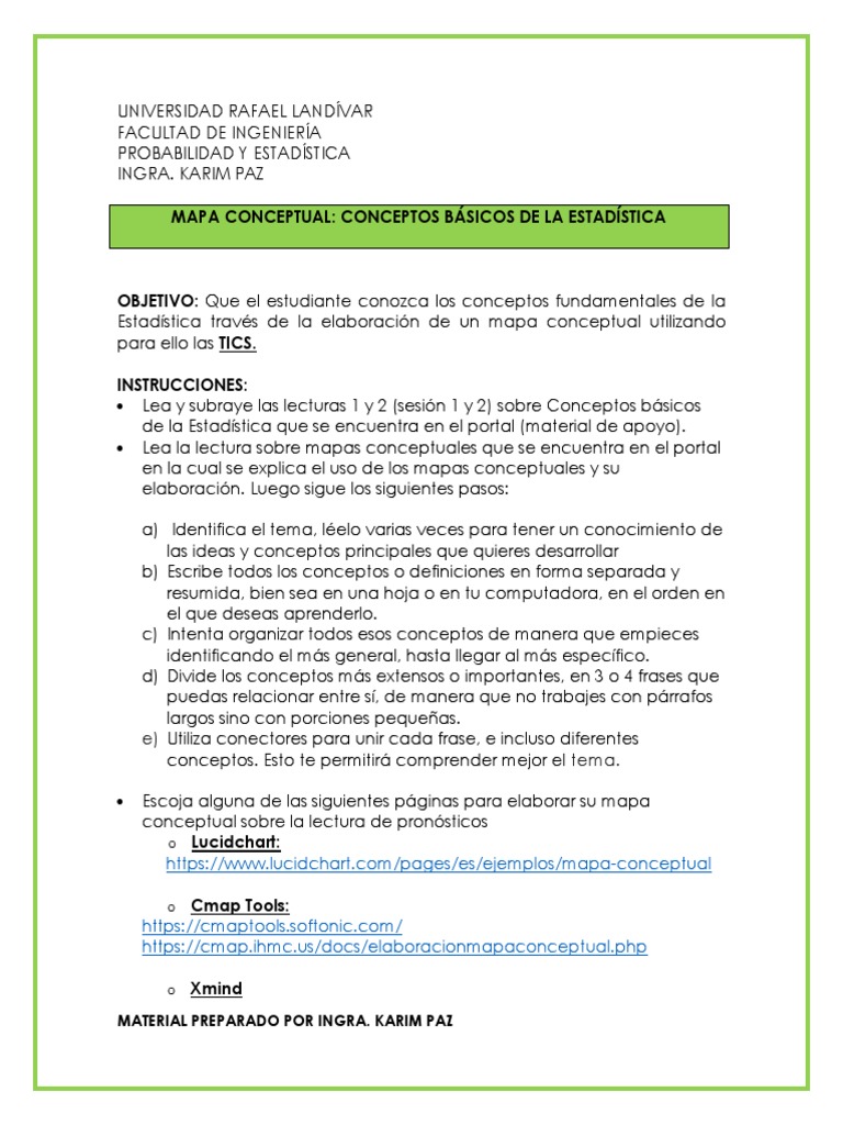 Mapa Conceptual Conceptos Básicos de La Estadística | PDF