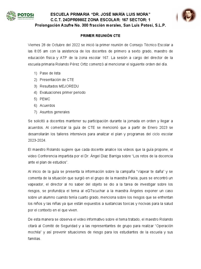 Relatoria CTE 1 | PDF | Enseñando | Educación primaria