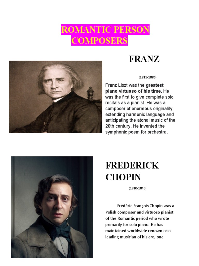 Romantic Era Composers Guide | PDF | Romantic Music | Opera
