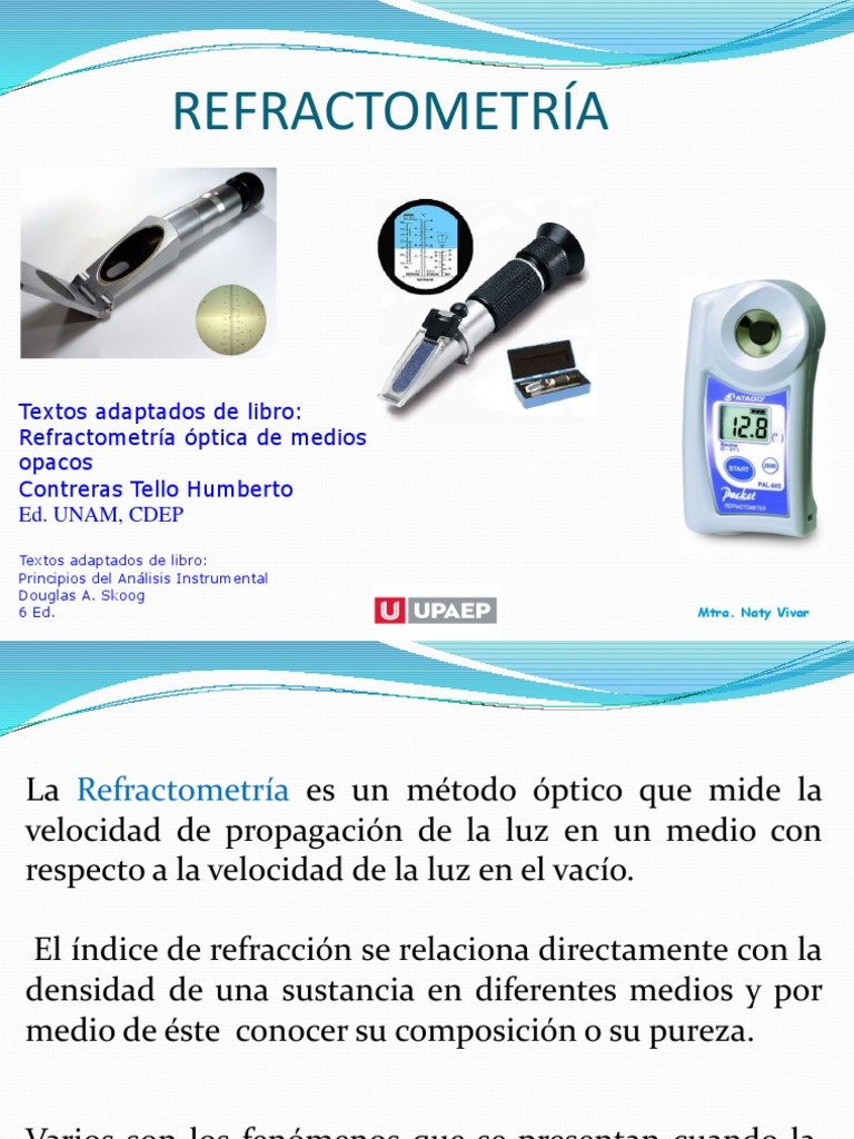 REFRACTOMETRIA | PDF | Ligero | Refracción