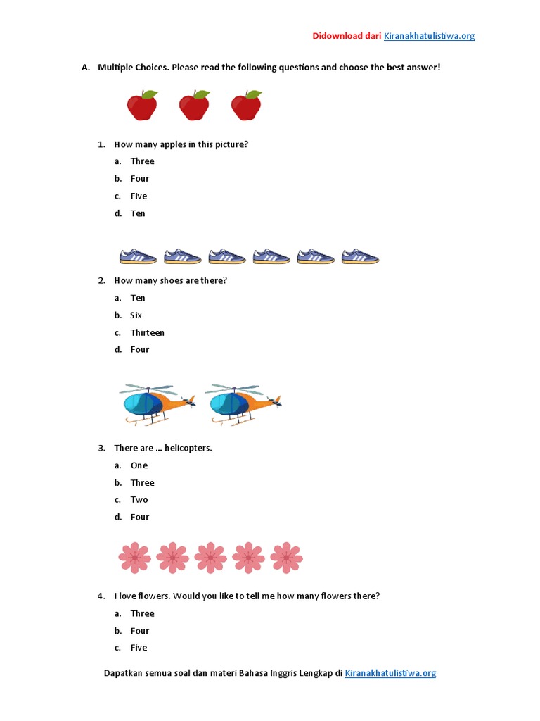 Materi Kelas 1 SD - Numbers | PDF
