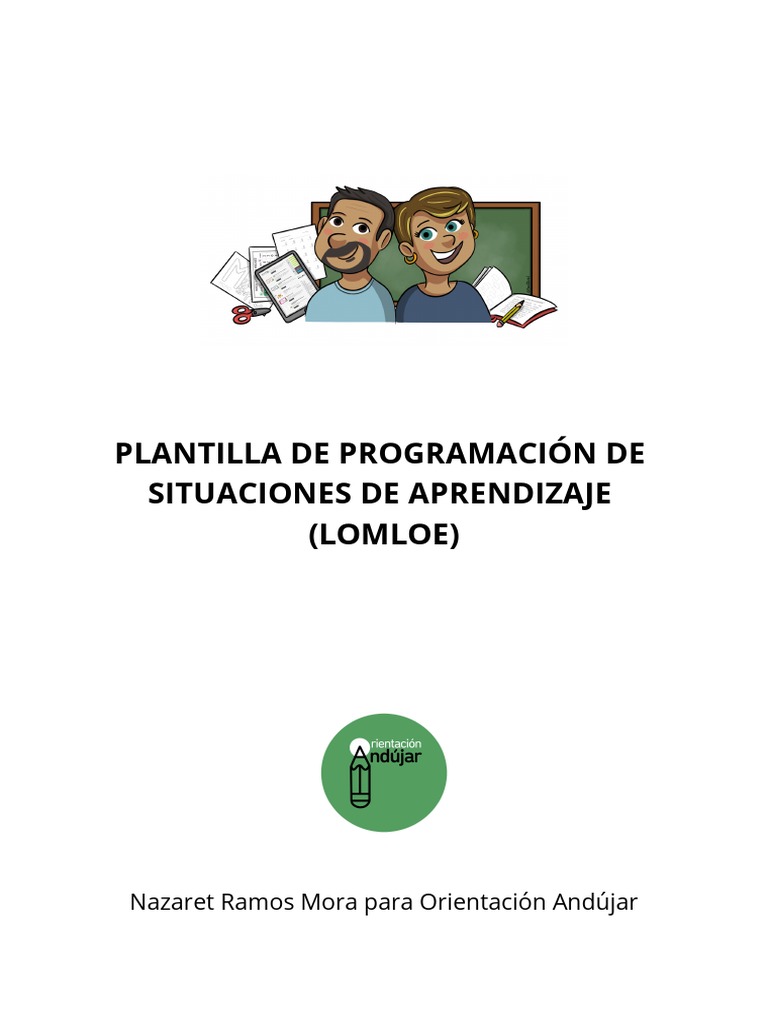 Plantilla de Programacion de Situaciones de Aprendizaje Lomloe | PDF | Evaluación | Ciencia ...