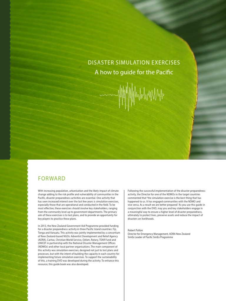 Pacific Disaster Simulation Guide | PDF | Simulation | Emergency Management