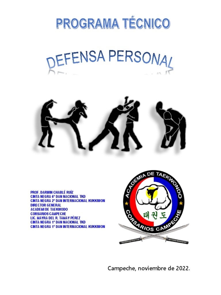 Programa Tec. Defensa Personal | PDF | Autodefensa | Agresión