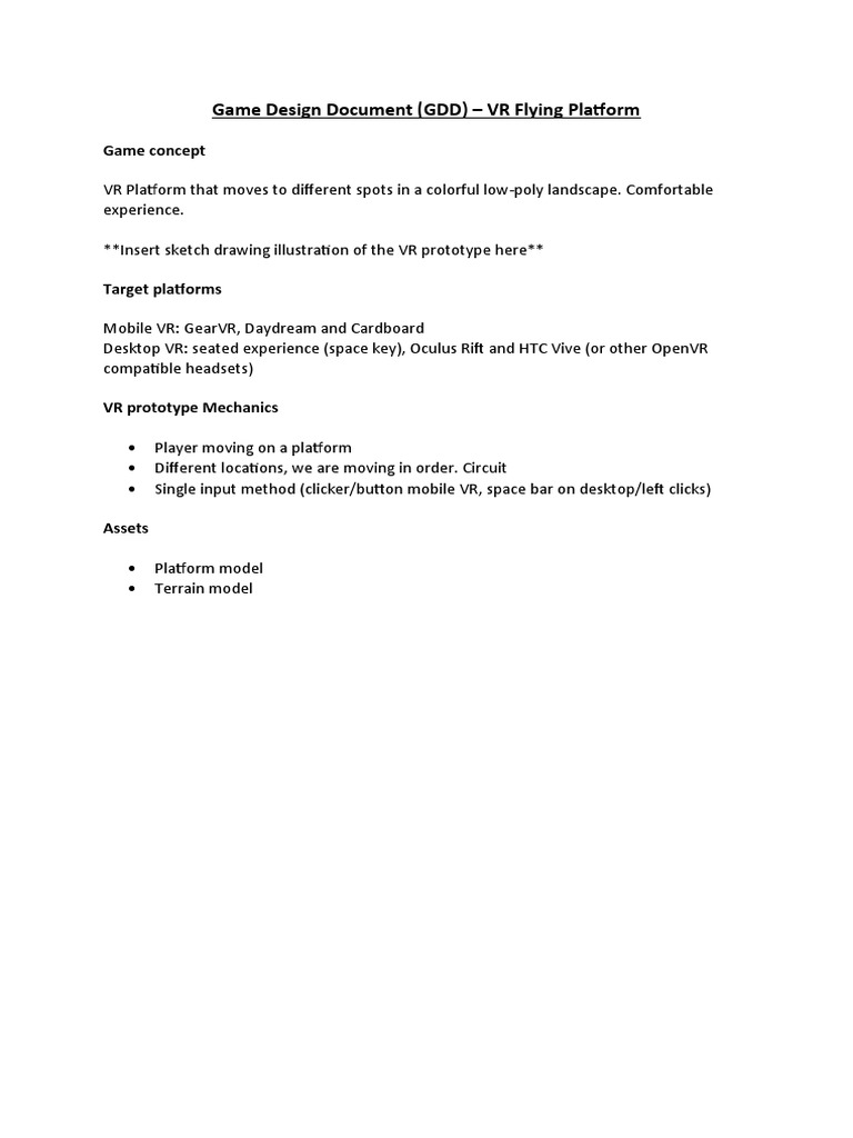 Game Design Document Pdf 