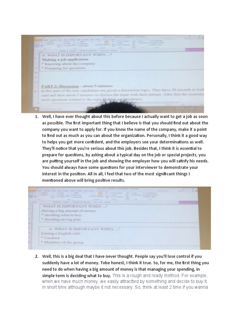 Part 2 Final Speaking Test | PDF | Money | Cognition Part 2 Final Speaking Test | PDF | Money | Cognition