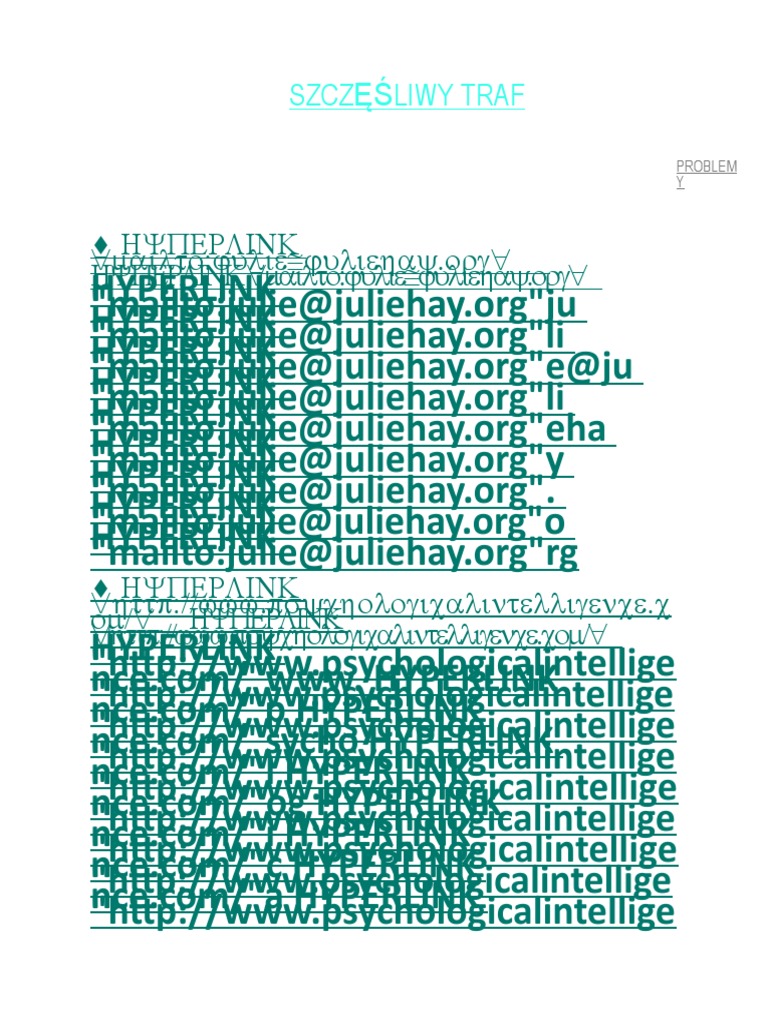 Szczęśliwy Traf | PDF